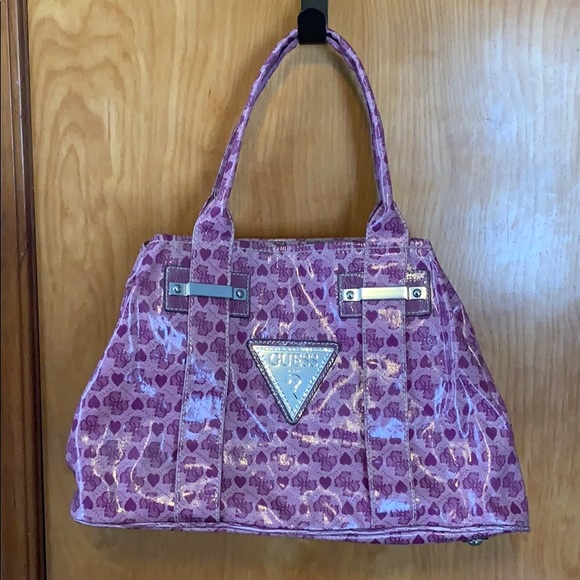 Guess | Bags | Guess Purple Leather Purse | Poshmark